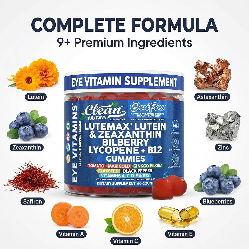 Clean Nutra gummies with lutein benefits