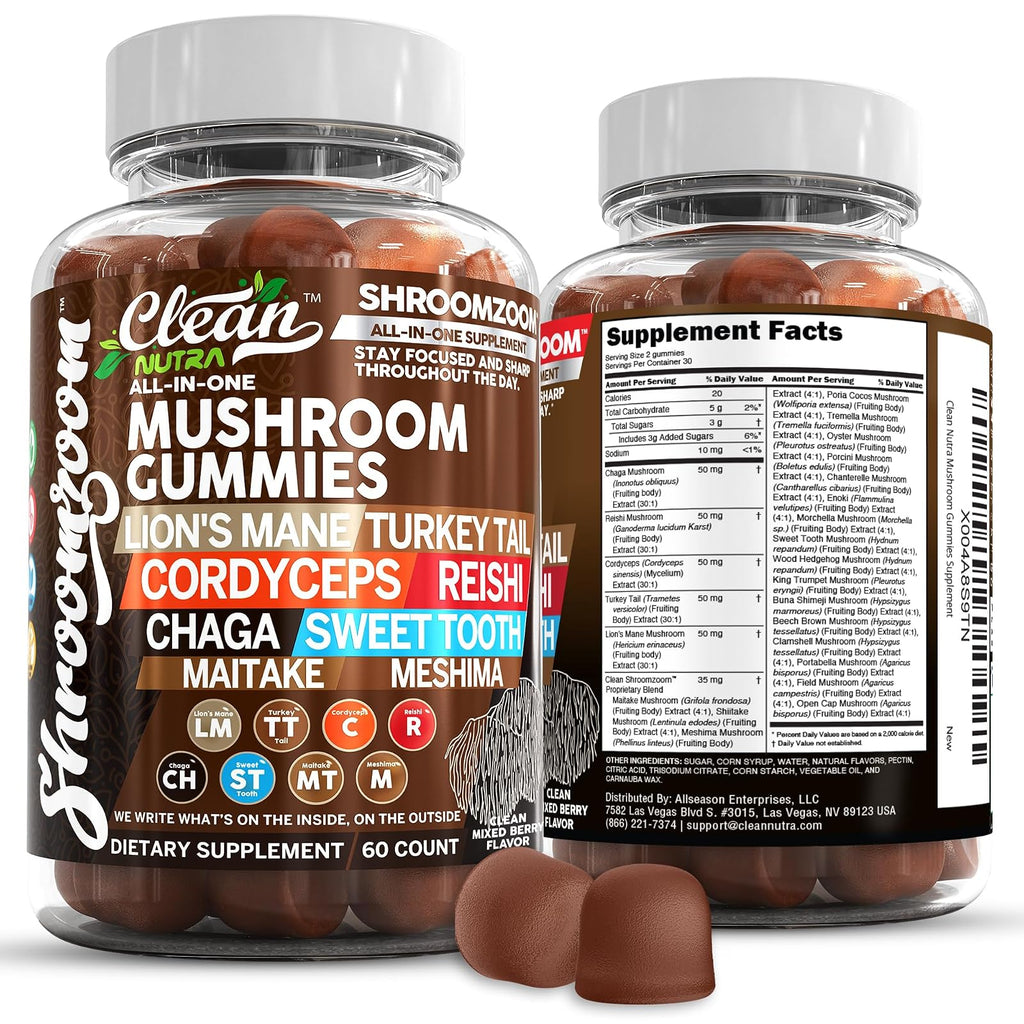 Clean Nutra mushroom gummies for wellness