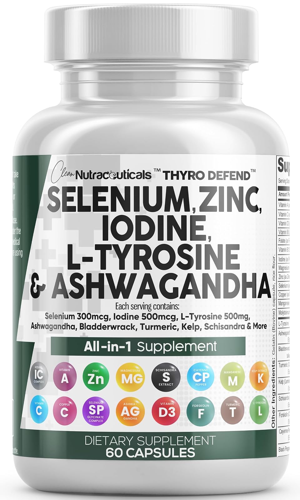 Clean Nutra Selenium and Iodine capsules
