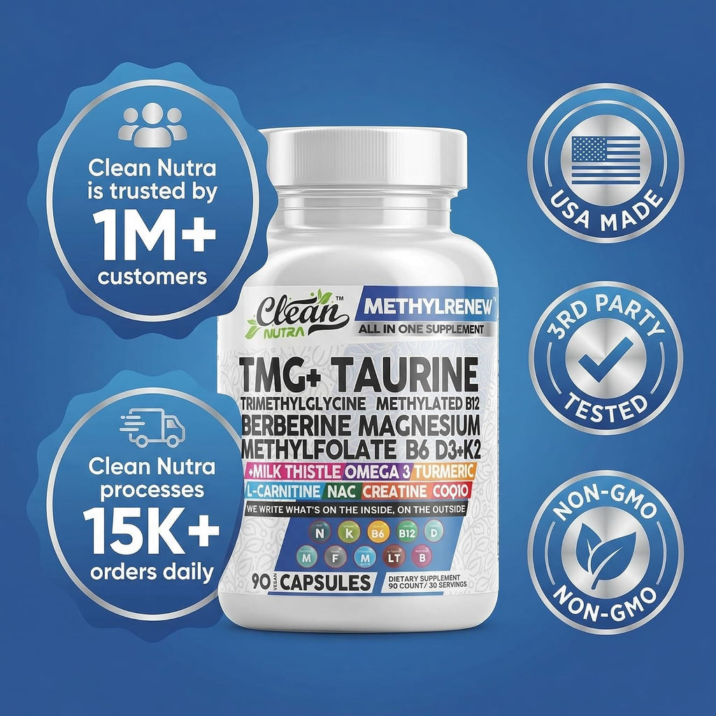 Clean Nutra TMG capsules for daily wellness