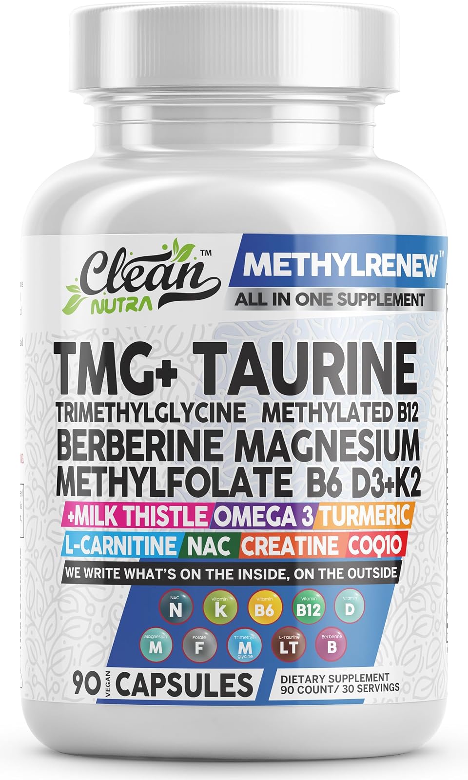 Clean Nutra TMG multivitamins for energy