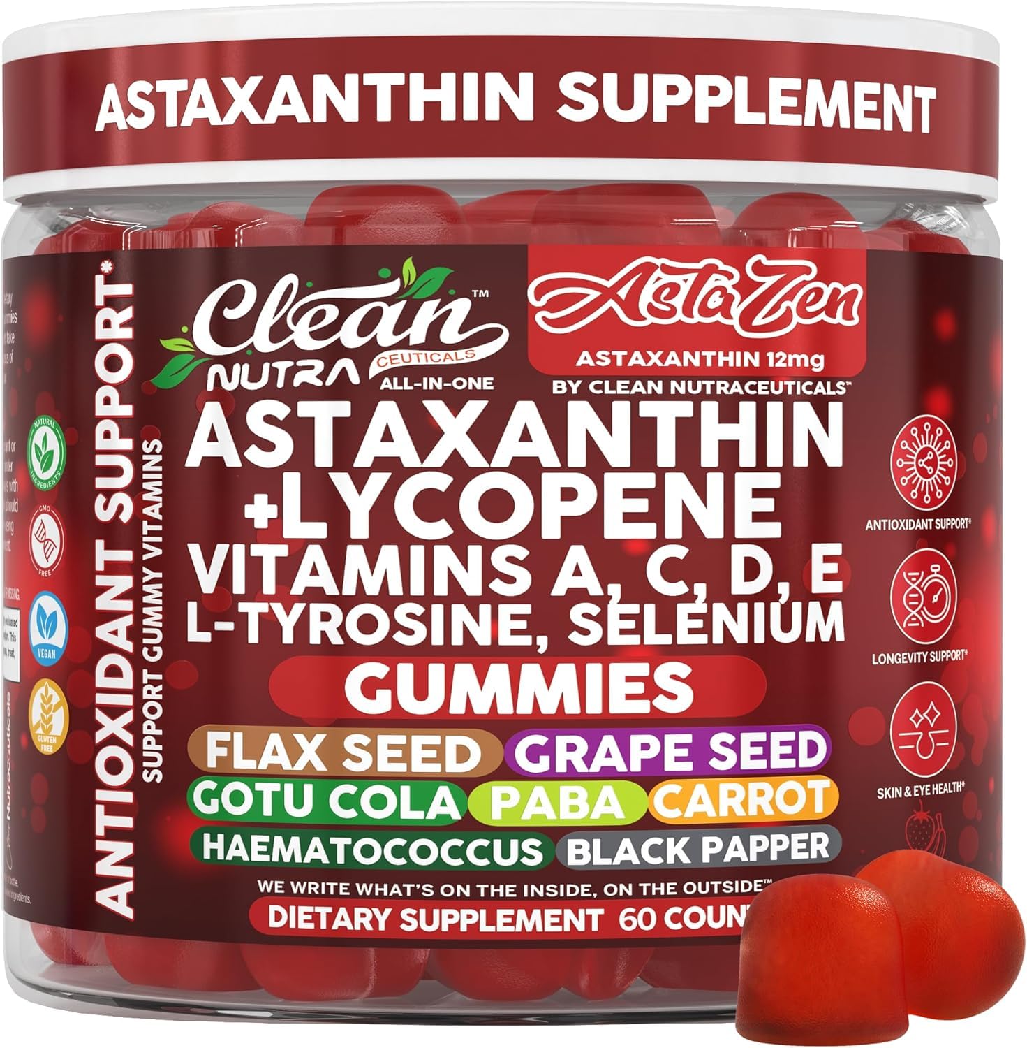 Clean Nutraceuticals AstaZen gummies for antioxidants