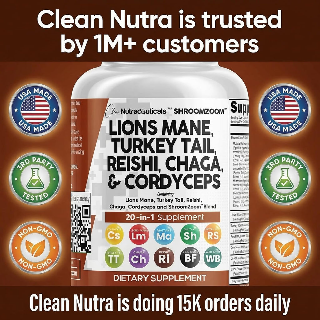 clean nutraceuticals lion's mane capsules