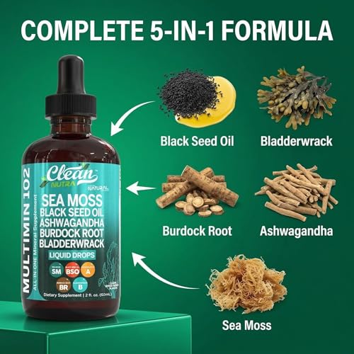 Clean Nutraceuticals sea moss drops 2 pack