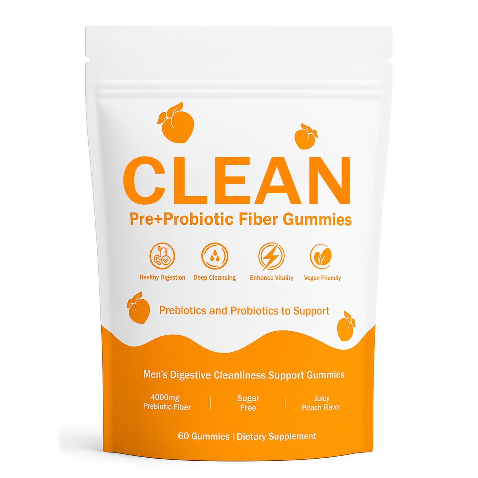 Clean prebiotic fiber gummies for digestion