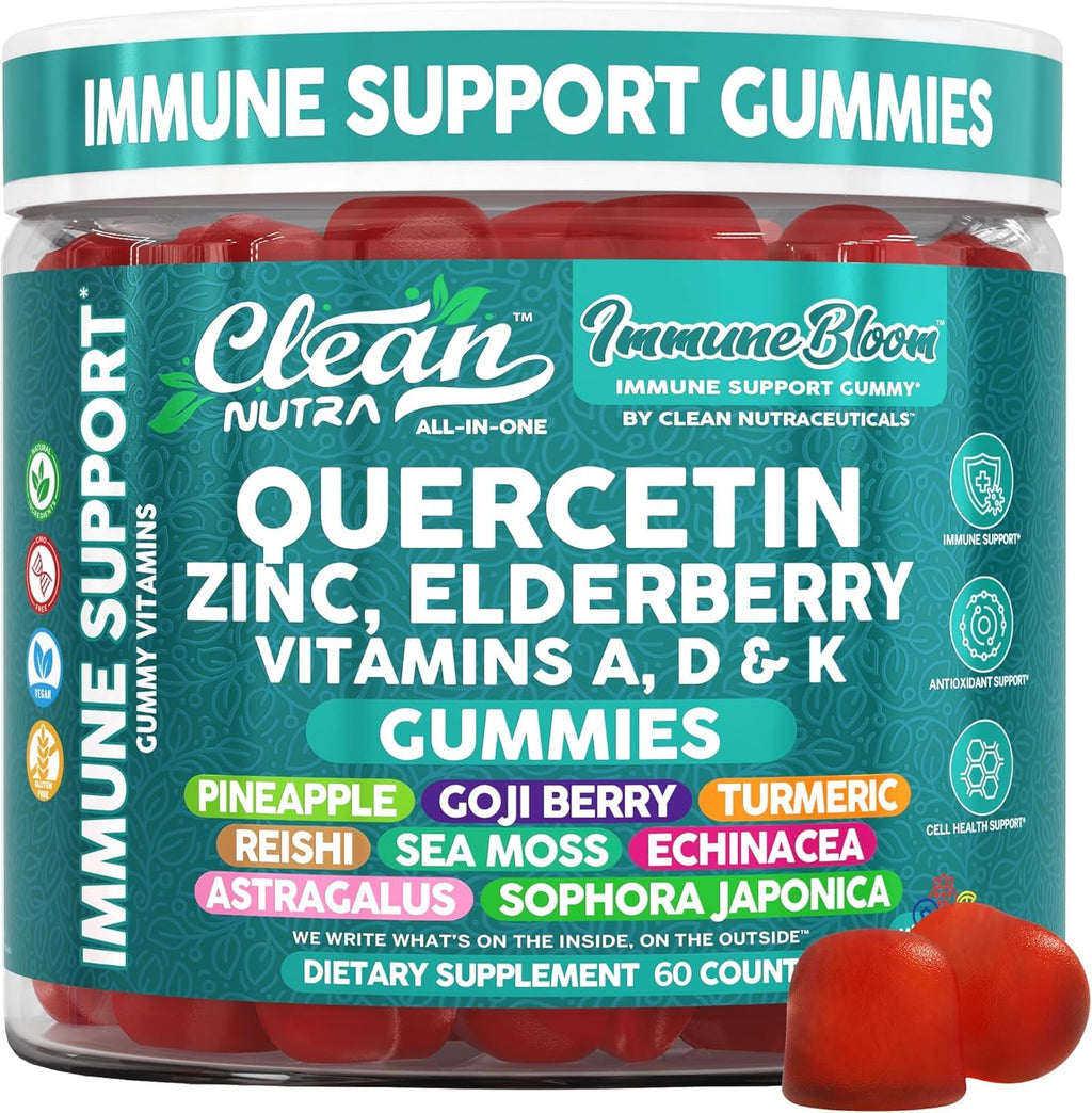 Clean Quercetin Elderberry Gummies for immunity