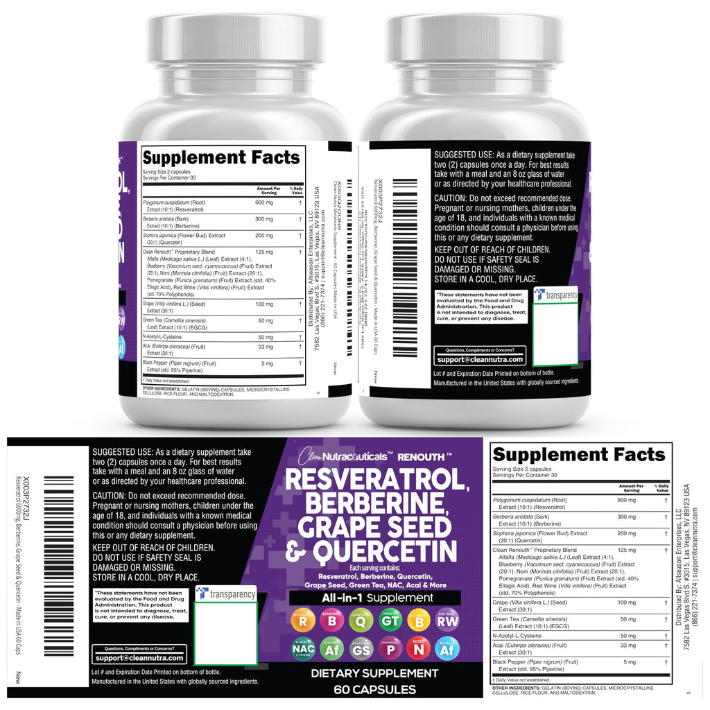 Clean Resveratrol for overall wellness