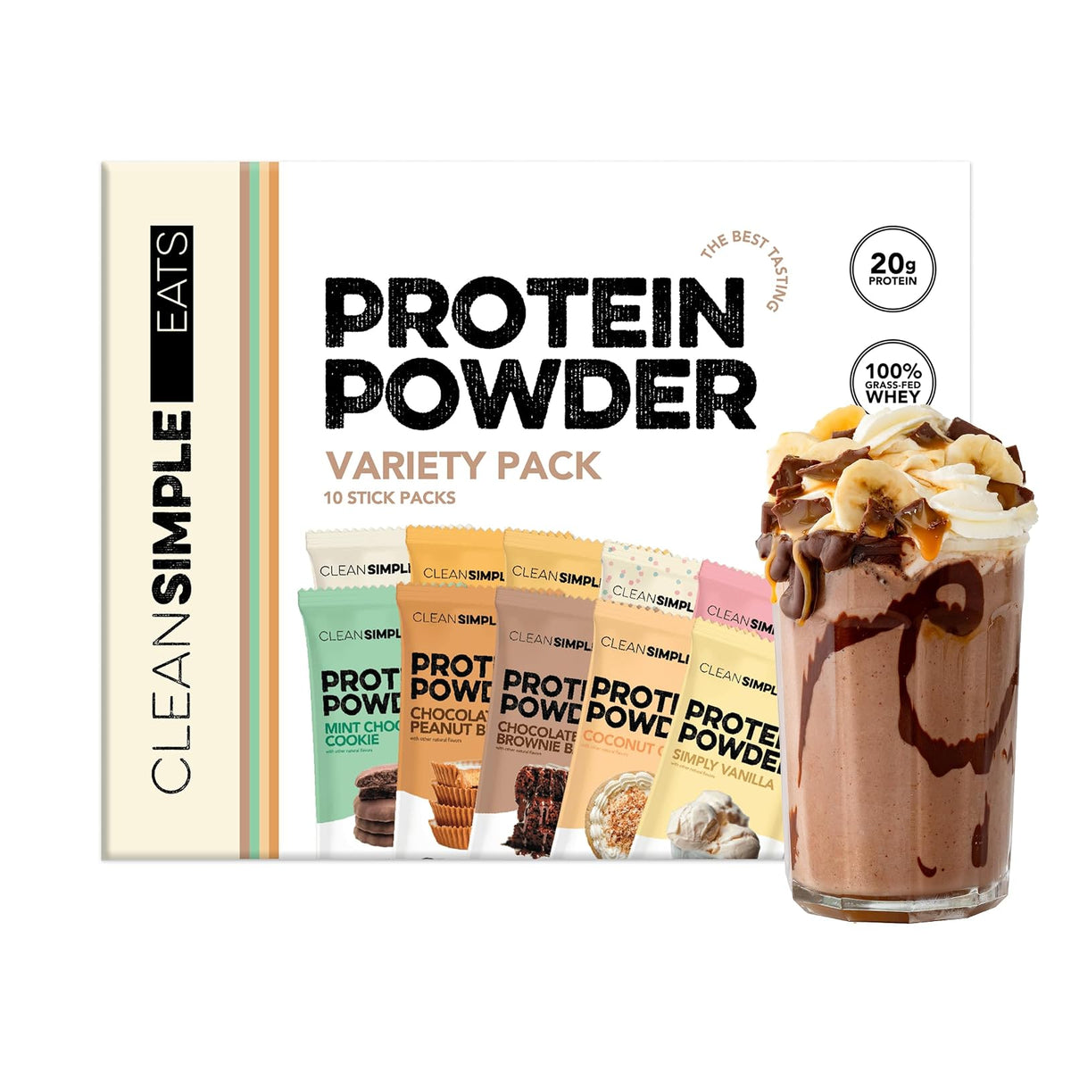 Clean Simple Eats whey protein variety pack