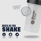 clear black shaker bottle design