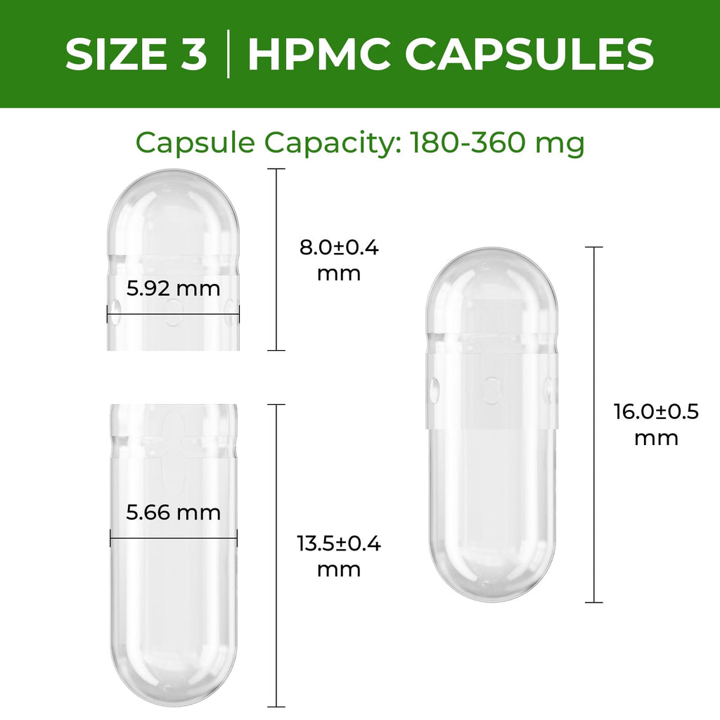 Clear capsules for easy filling