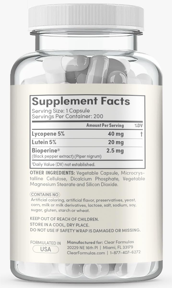 Clear Formulas carotenoids for eye health