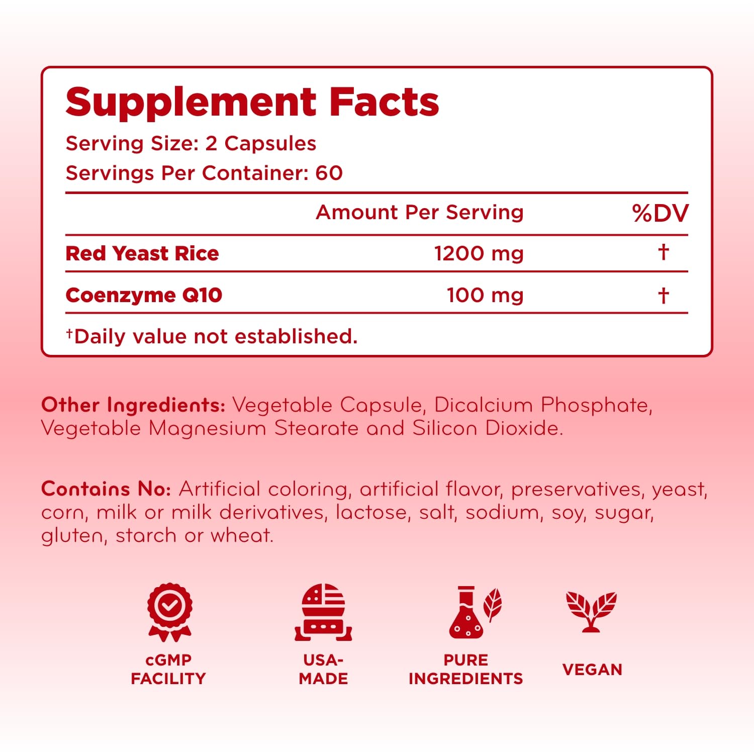 Clear Formulas Red Yeast Rice capsules