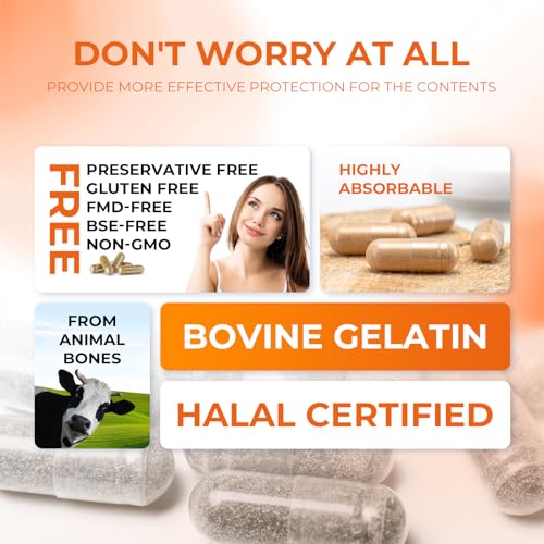 Clear gelatin capsules for easy filling