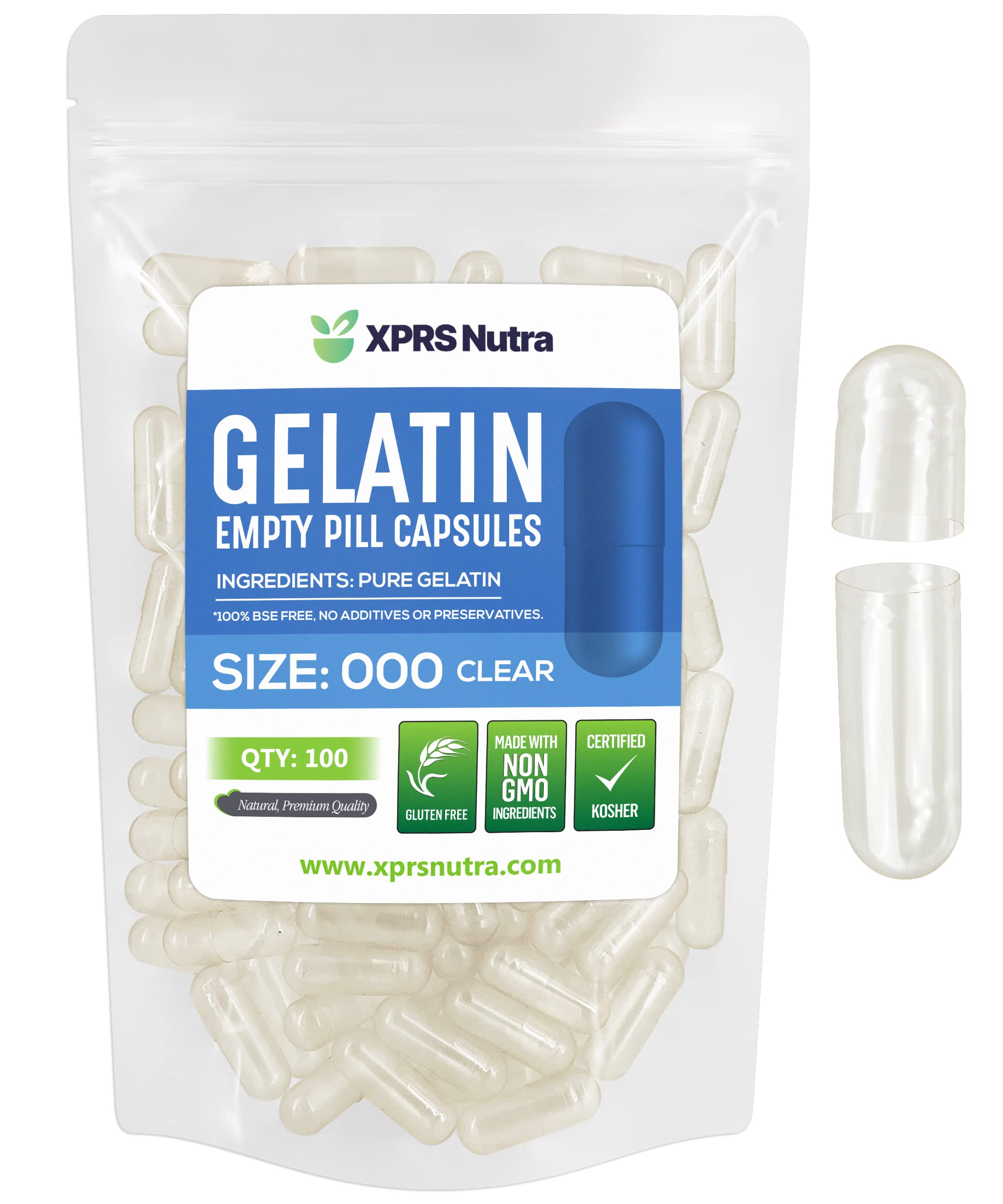 clear gelatin capsules for supplements