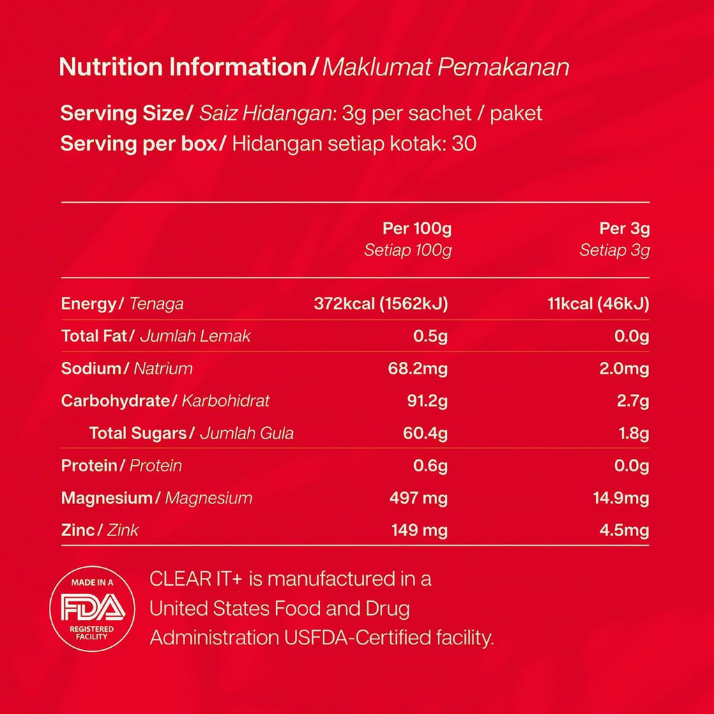 Clear It+ sachets for convenient acne care