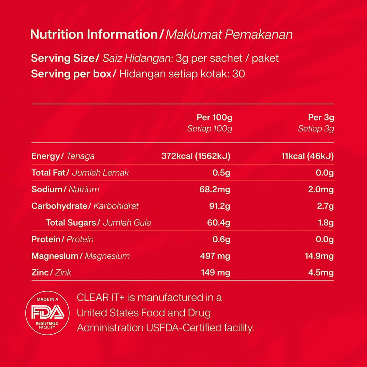 Clear It+ sachets for convenient acne care