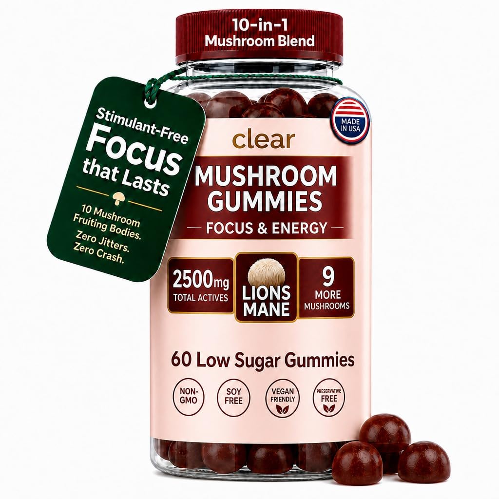 Clear Lion's Mane gummies for focus