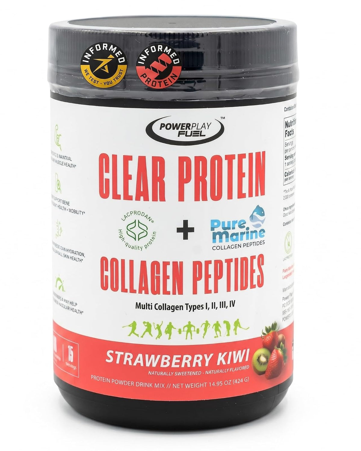 Clear protein powder for beauty