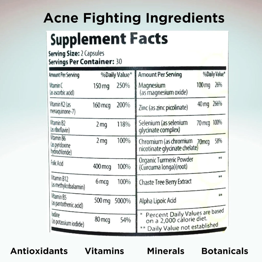 Clear Skin daily multivitamin for energy