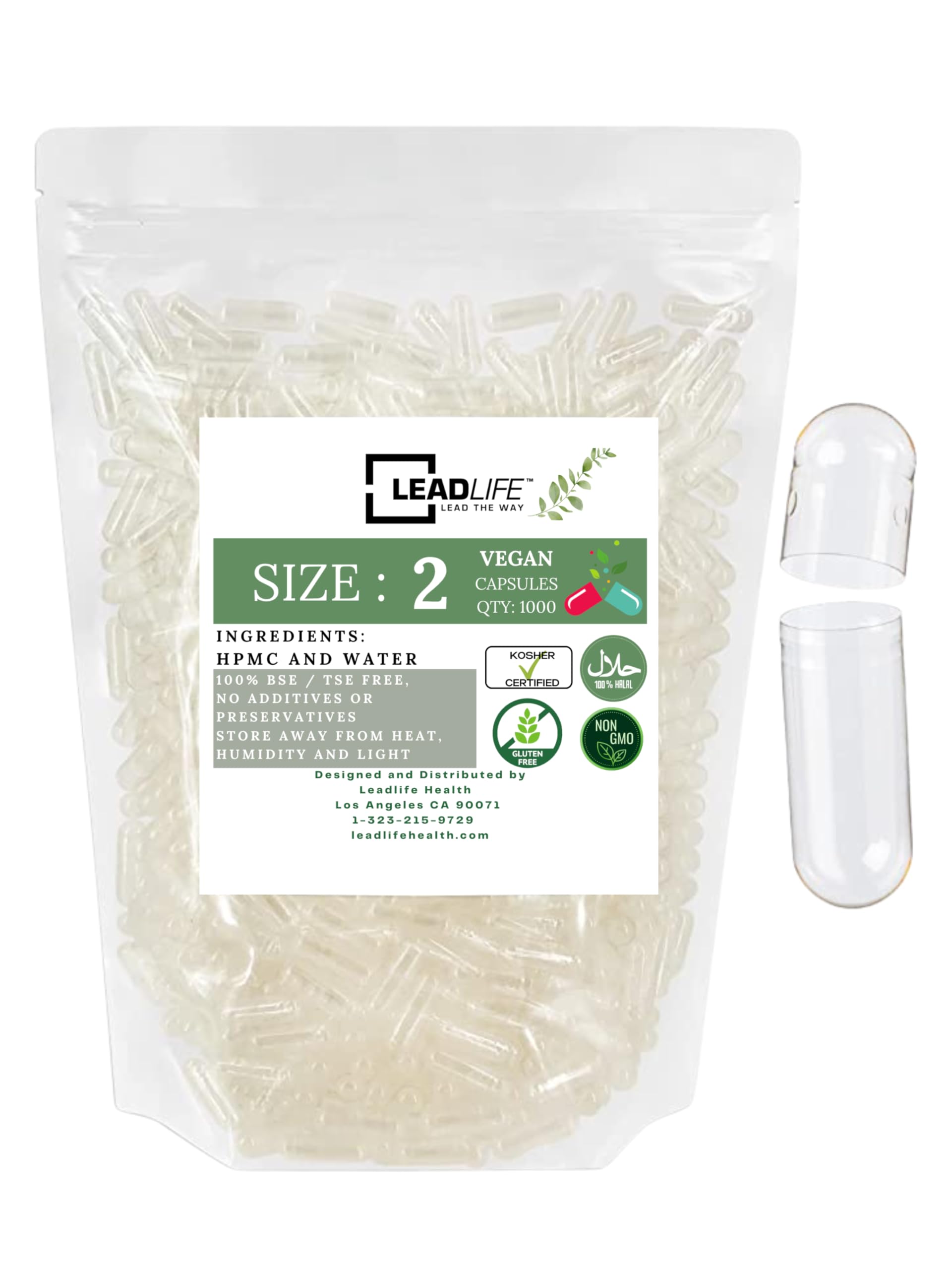 clear vegan empty capsules for supplements