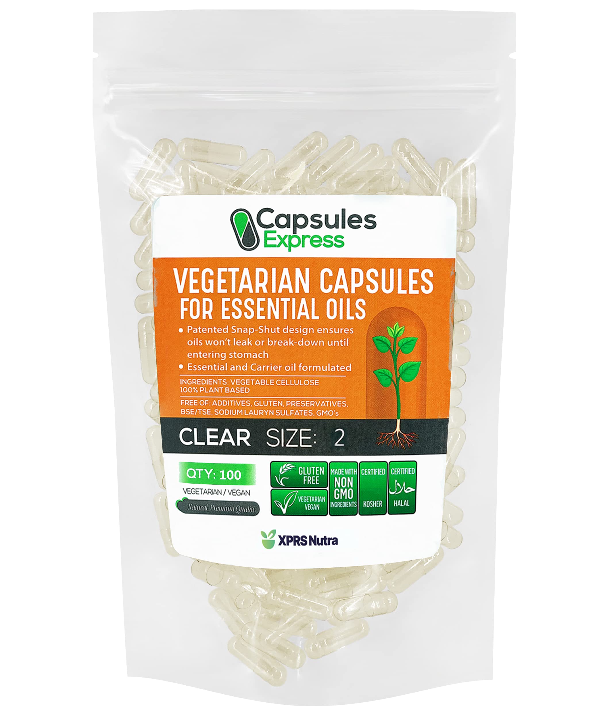 clear veggie capsules for supplements