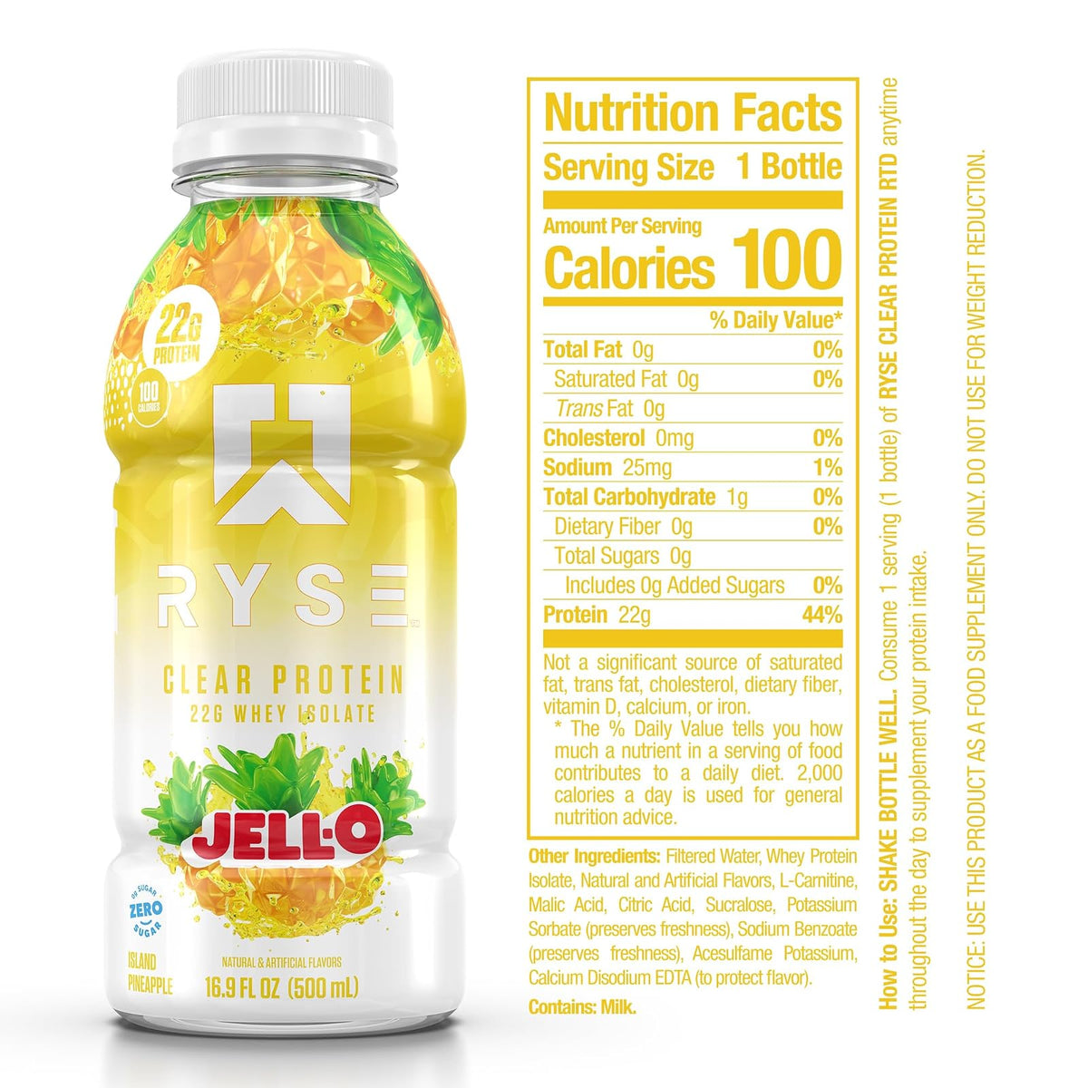clear whey protein beverage with 22g protein