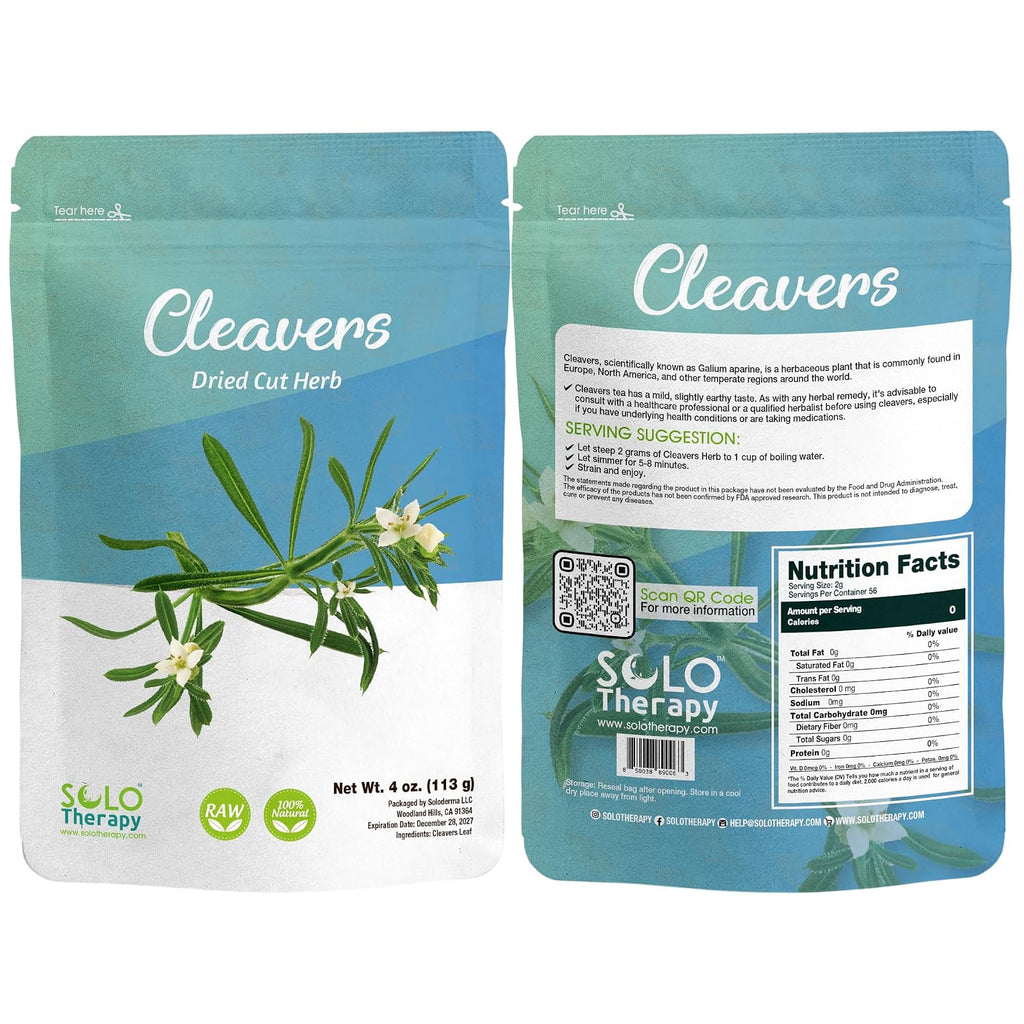 cleavers dried cut herb for herbal tea