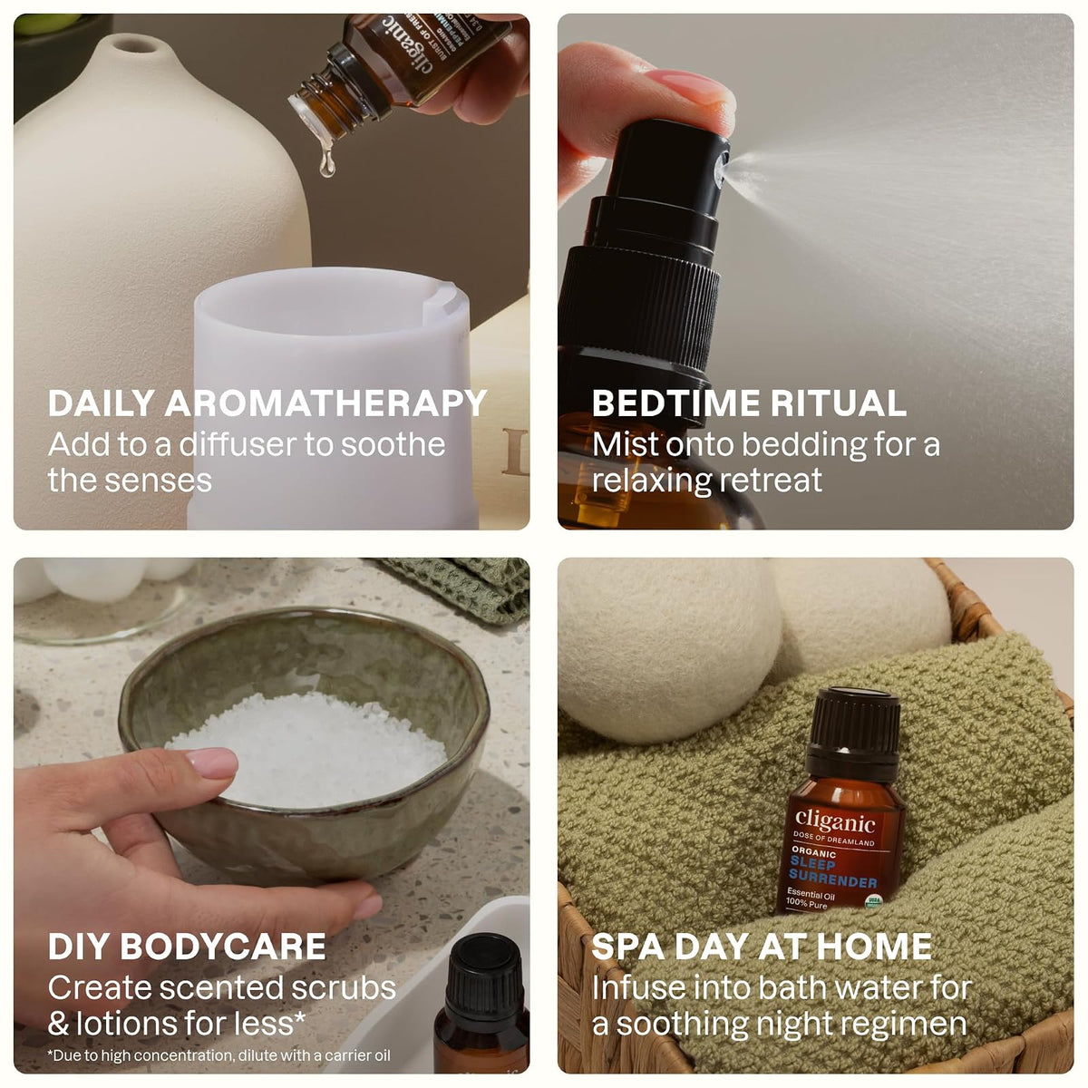 Cliganic essential oil for better sleep