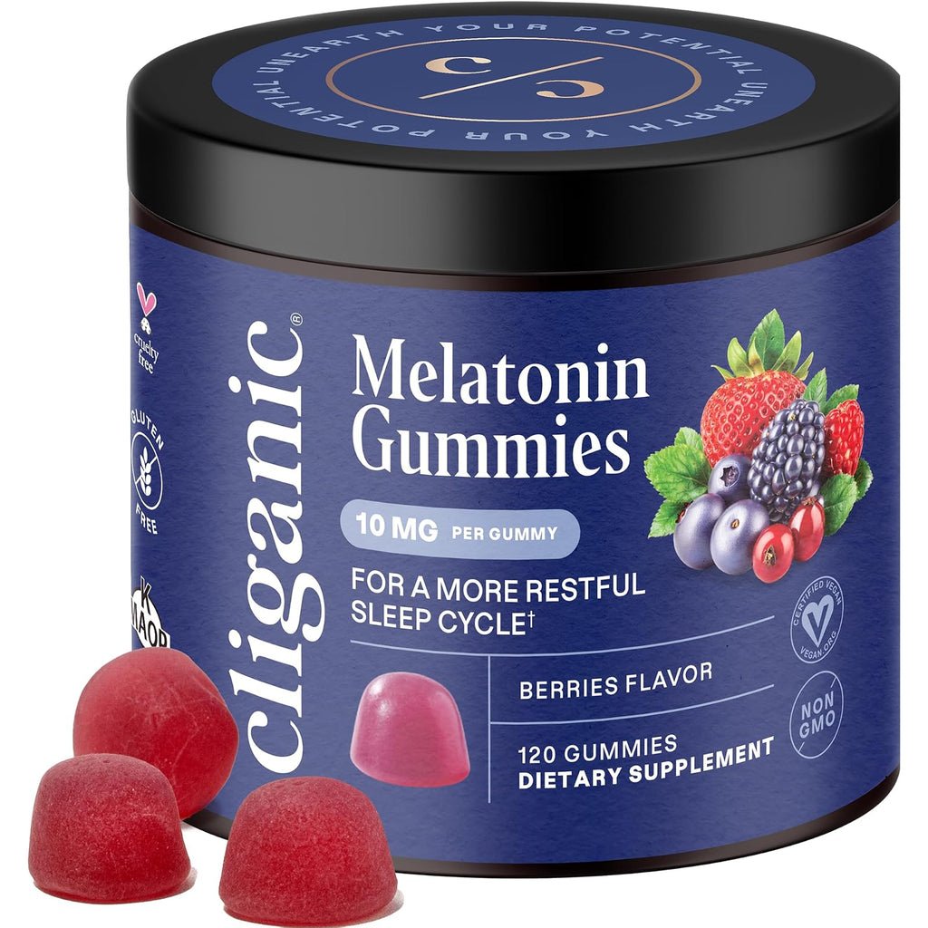Cliganic melatonin gummies for restful sleep