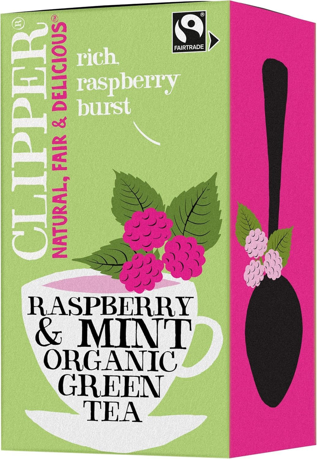 Clipper green tea with raspberry