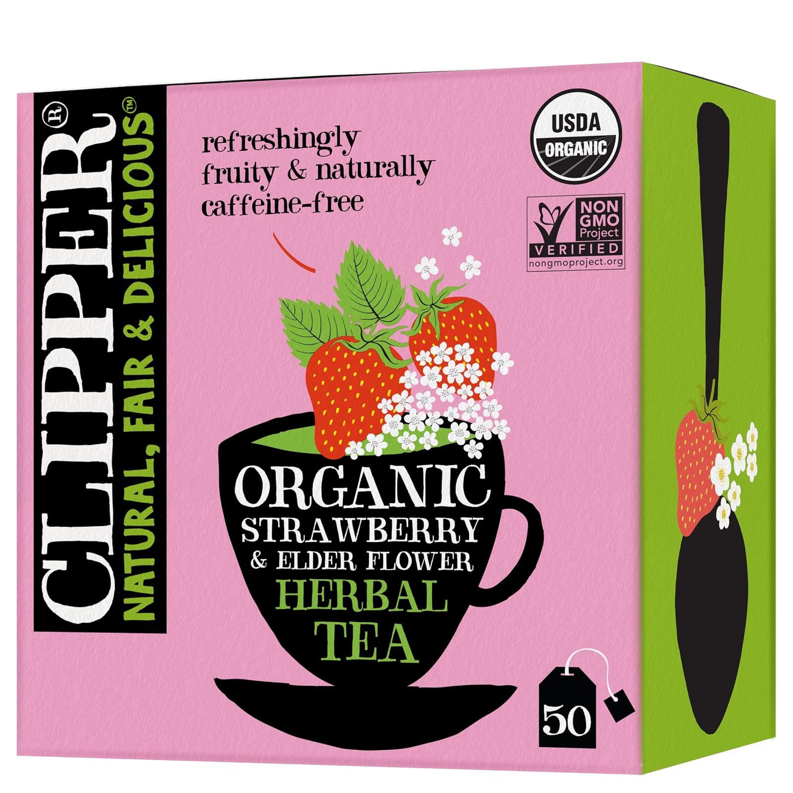 Clipper organic strawberry herbal tea