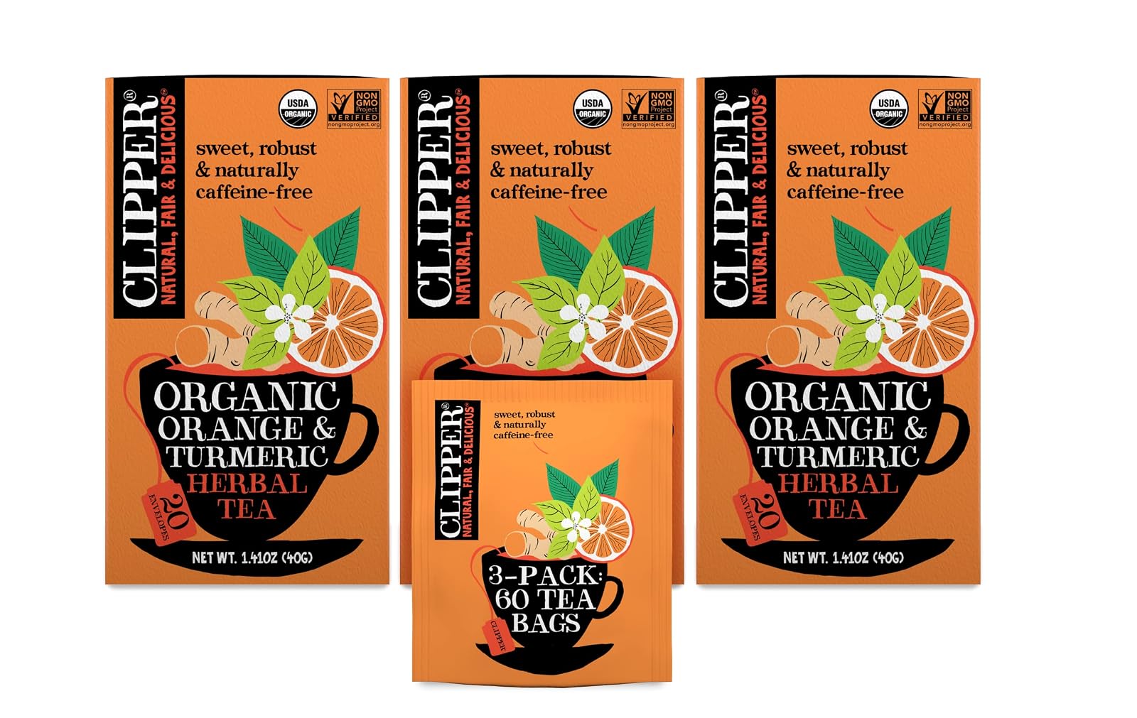 Clipper Tea Orange Turmeric herbal infusion