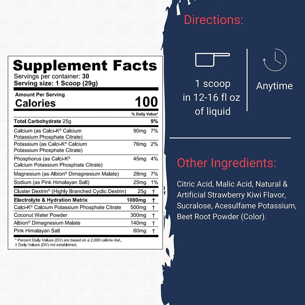 Cluster dextrin electrolyte powder for athletes