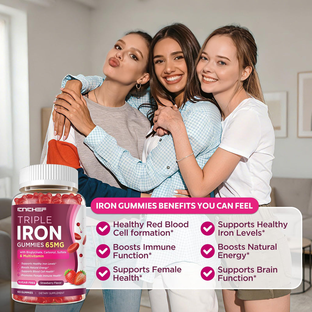 CNCHEF 65 mg iron gummies