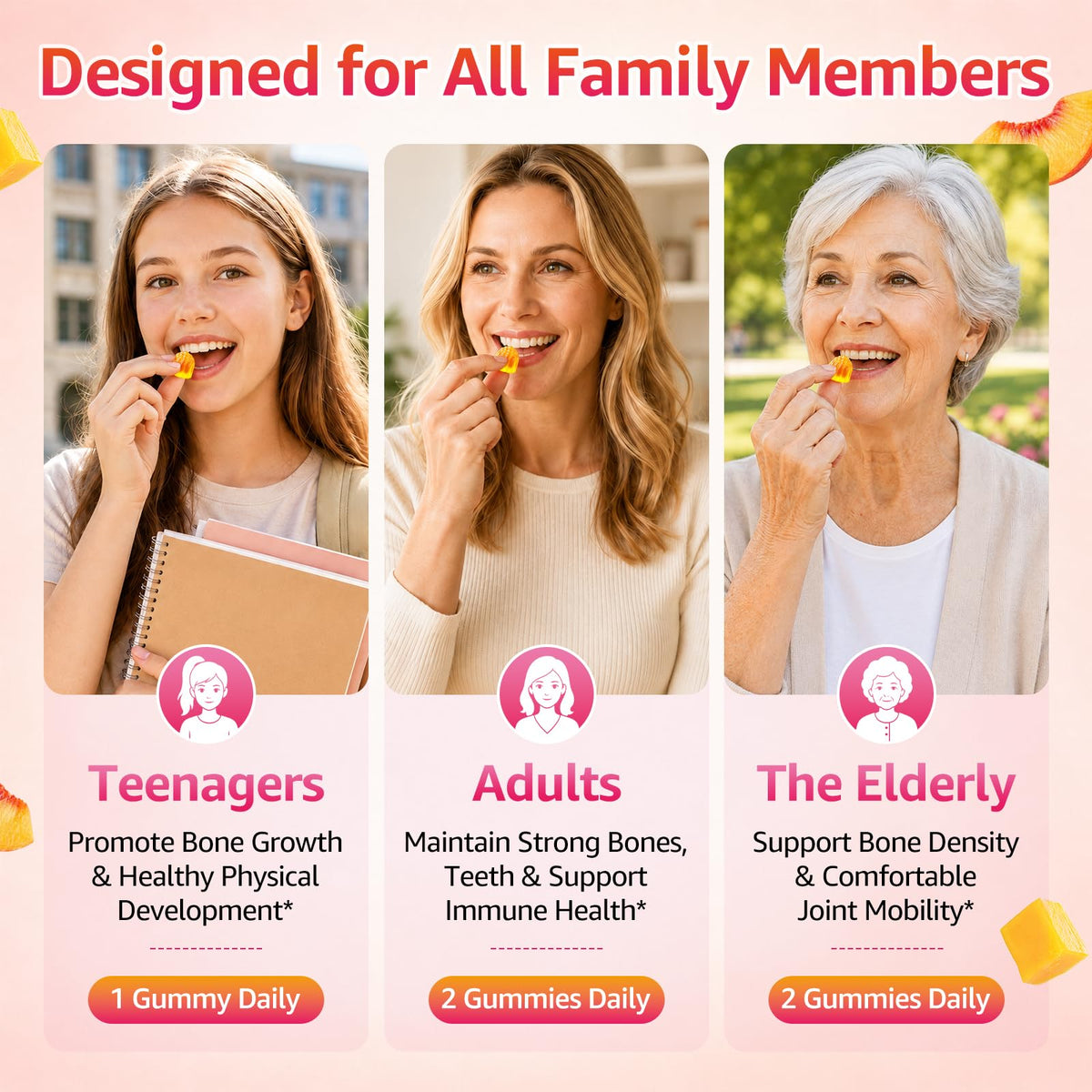 CNCHEF calcium gummies with natural flavours