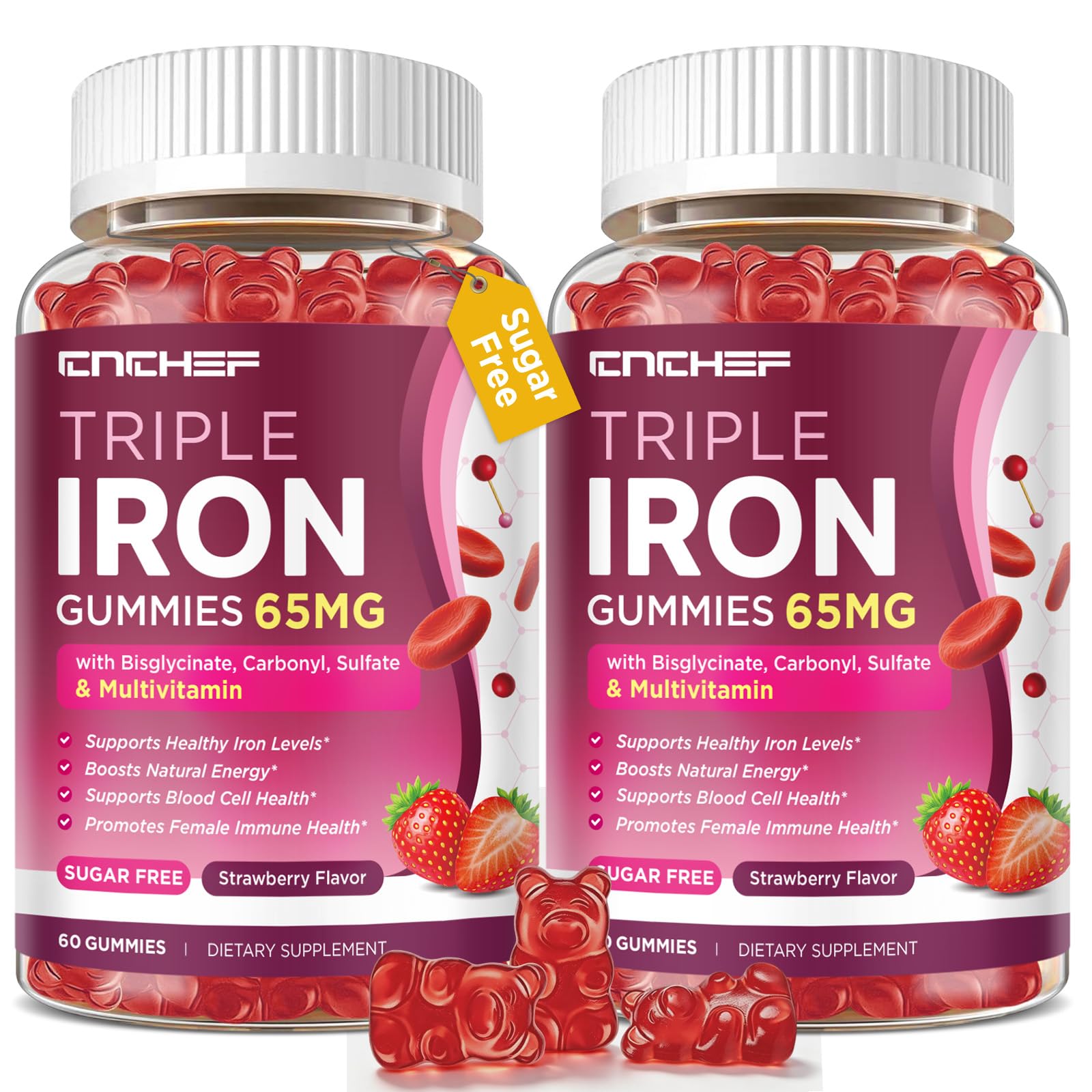 CNCHEF iron gummies for energy