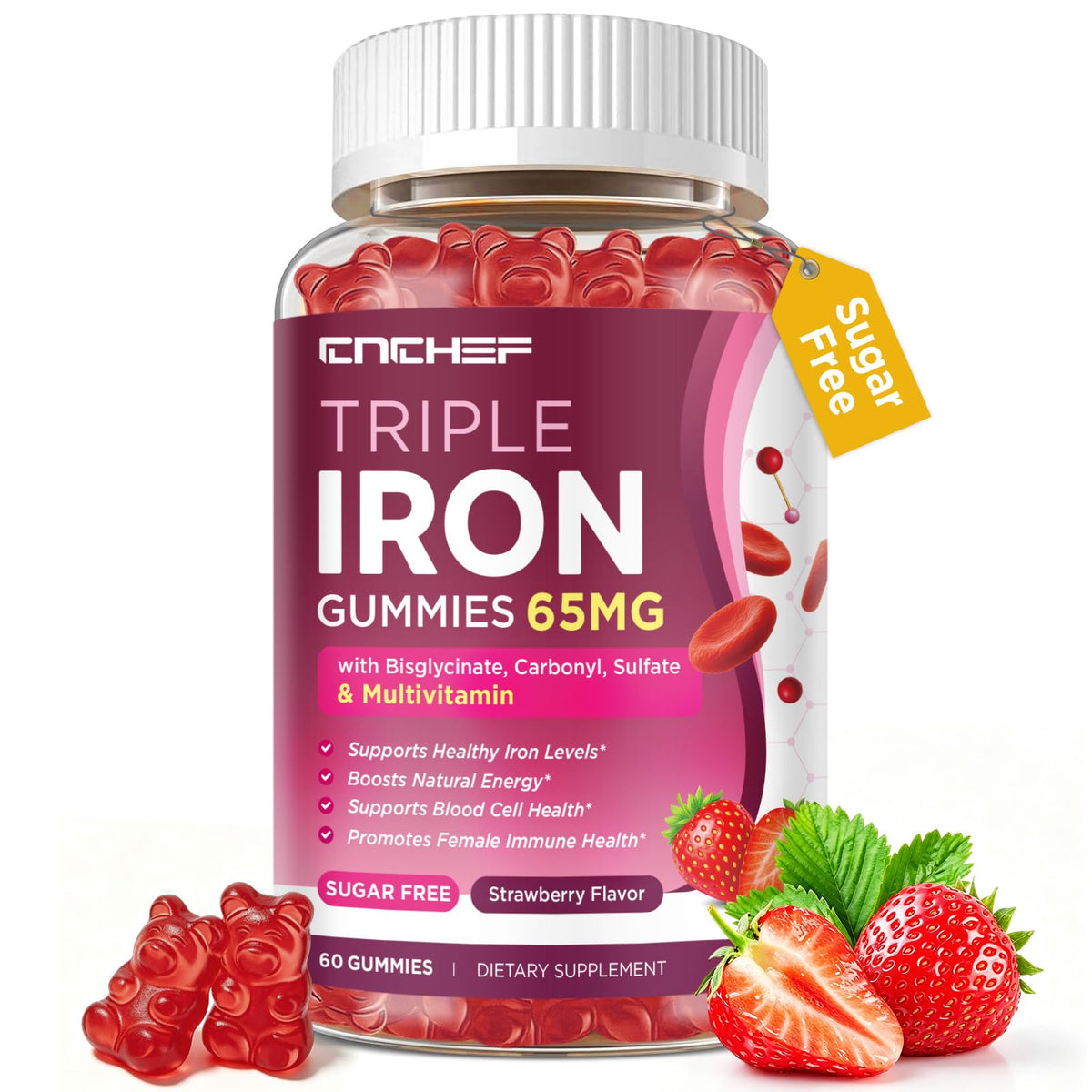 CNCHEF iron gummies for energy