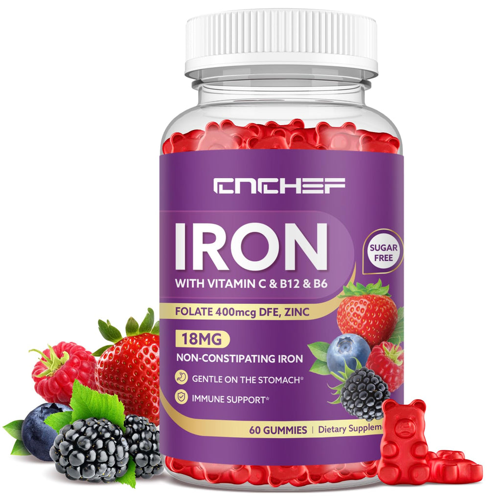 CNCHEF iron supplement gummies for energy