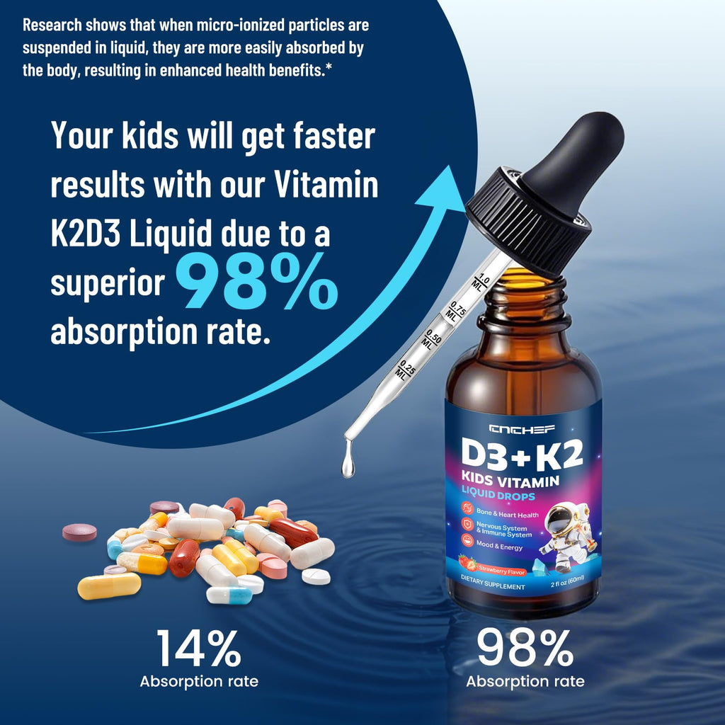 CNCHEF kids vitamin D3 K2 drops