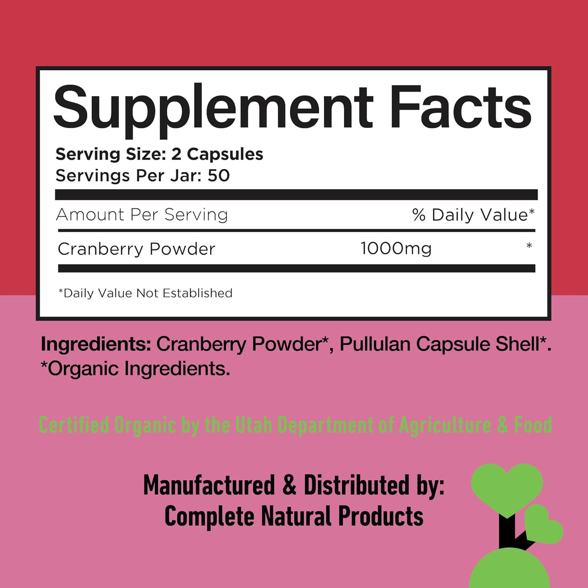 CNP cranberry capsules for detox