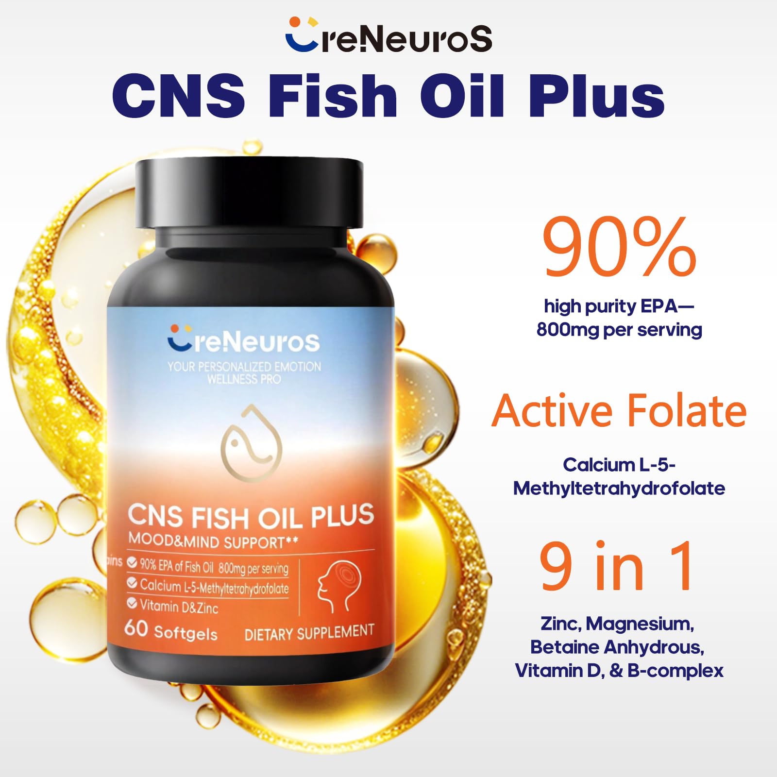 CNS fish oil with high EPA DHA