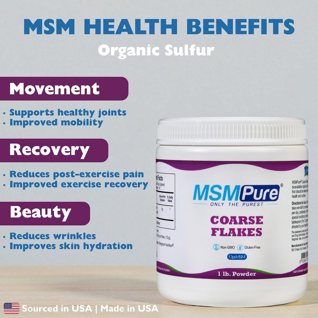 coarse flakes MSM powder supplement