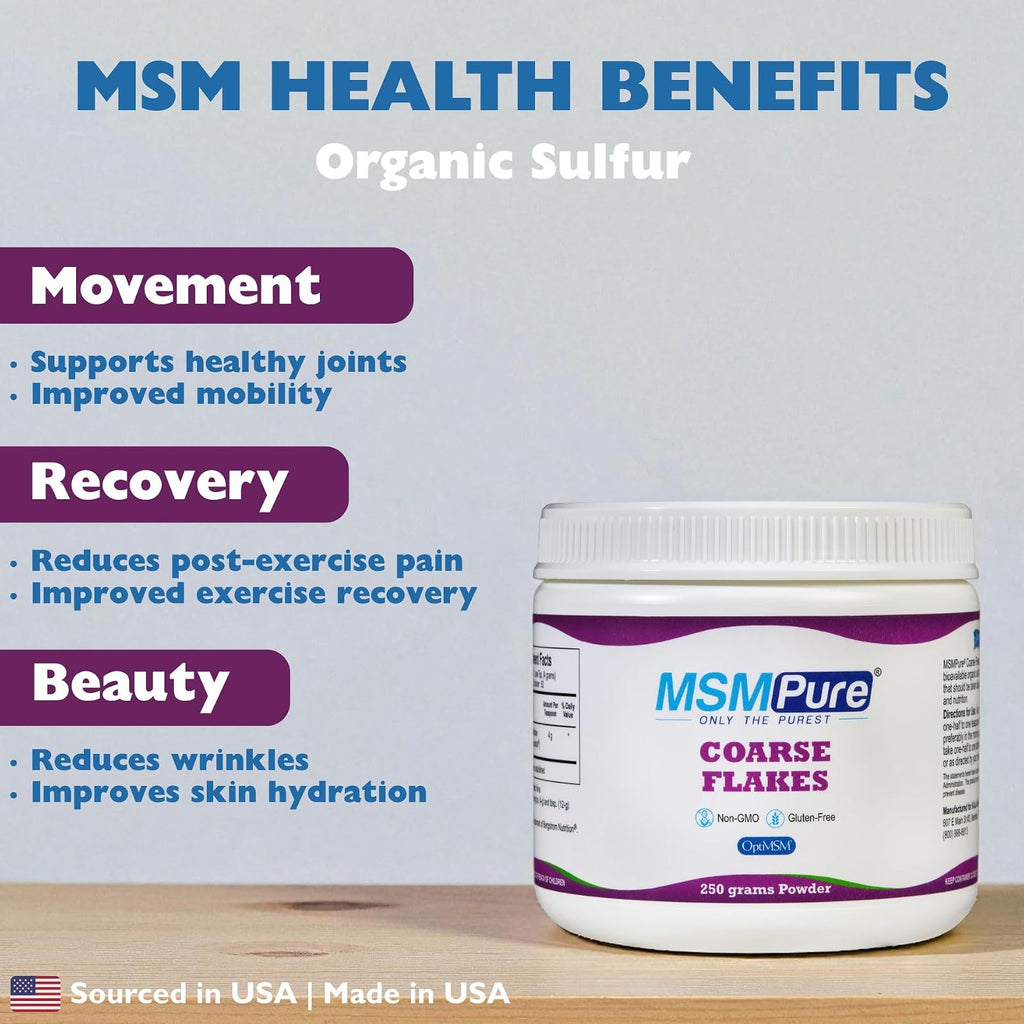 coarse flakes MSM powder supplement