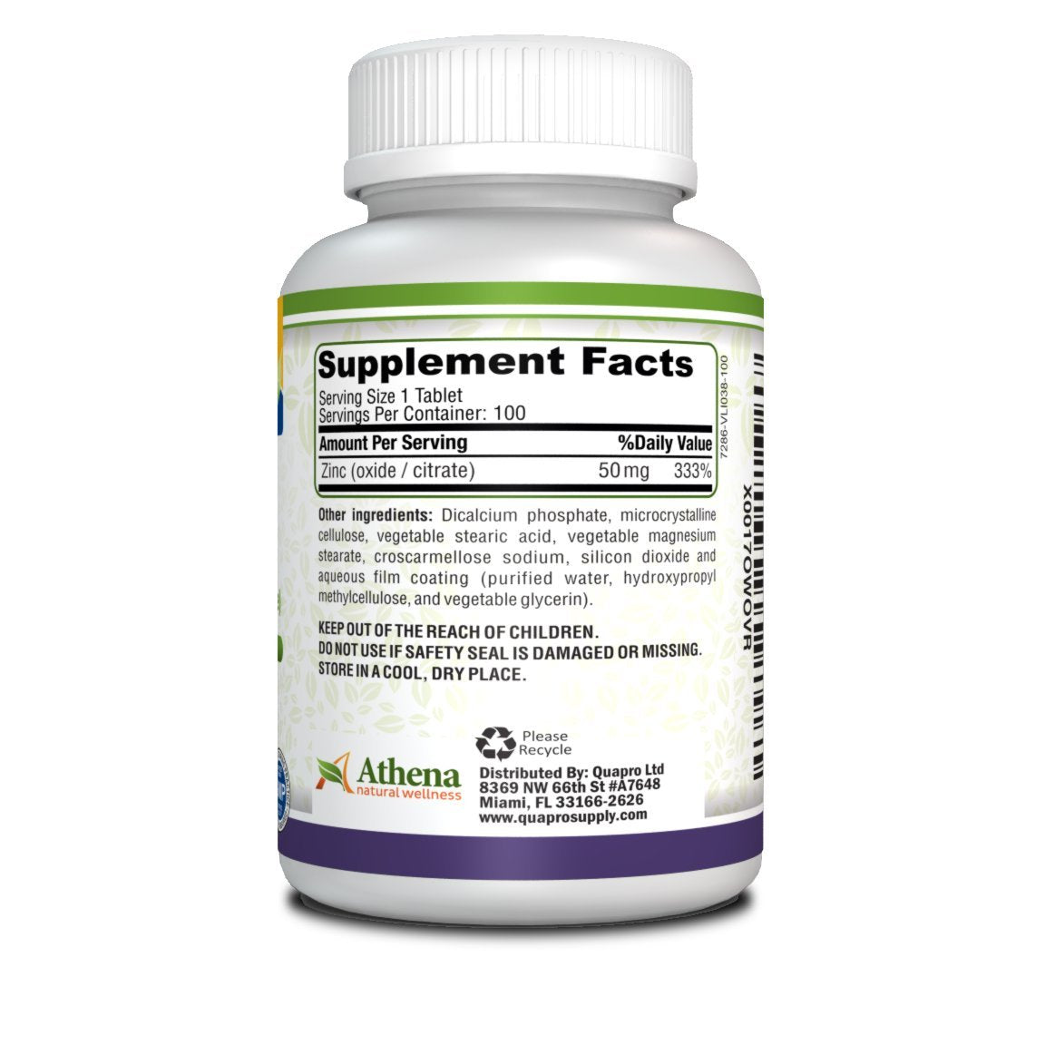 coated zinc tablets for easy swallowing