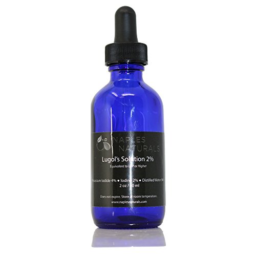 Cobalt blue glass iodine bottle