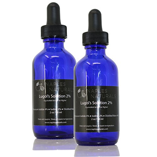 Cobalt blue glass iodine bottles
