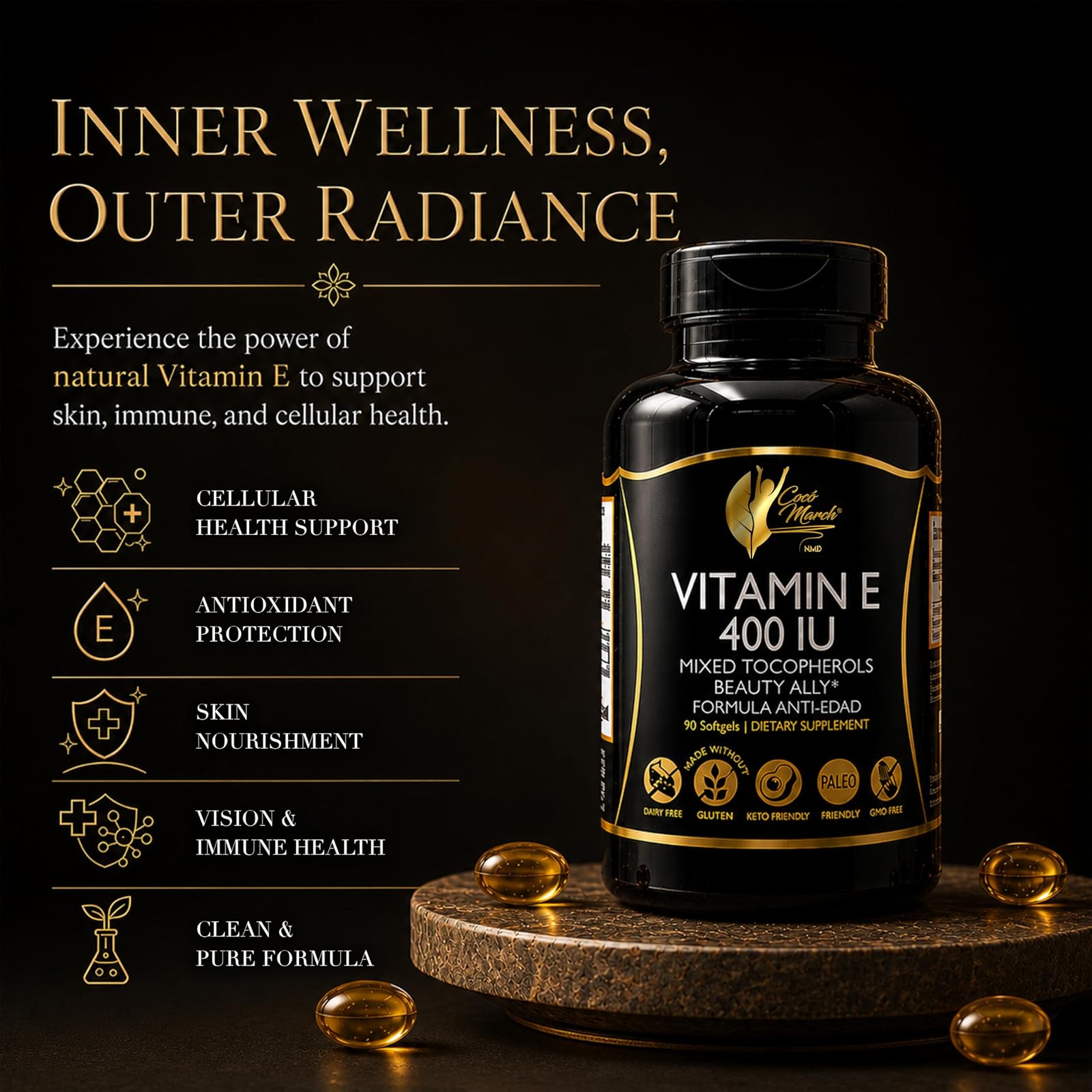 Coco March softgels for daily wellness