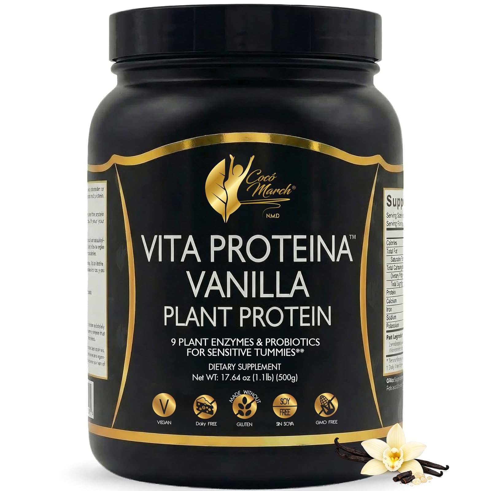 Cocó March vegan vanilla protein powder