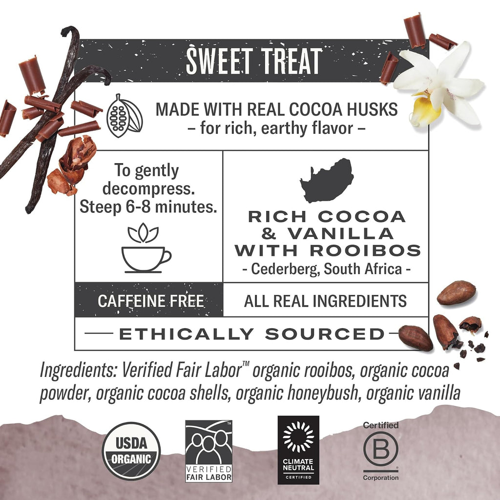 cocoa and vanilla herbal tea