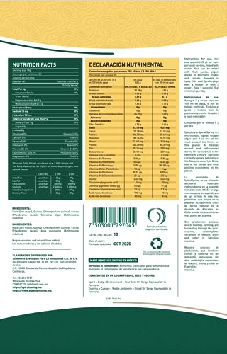 cocoa infused spirulina for energy